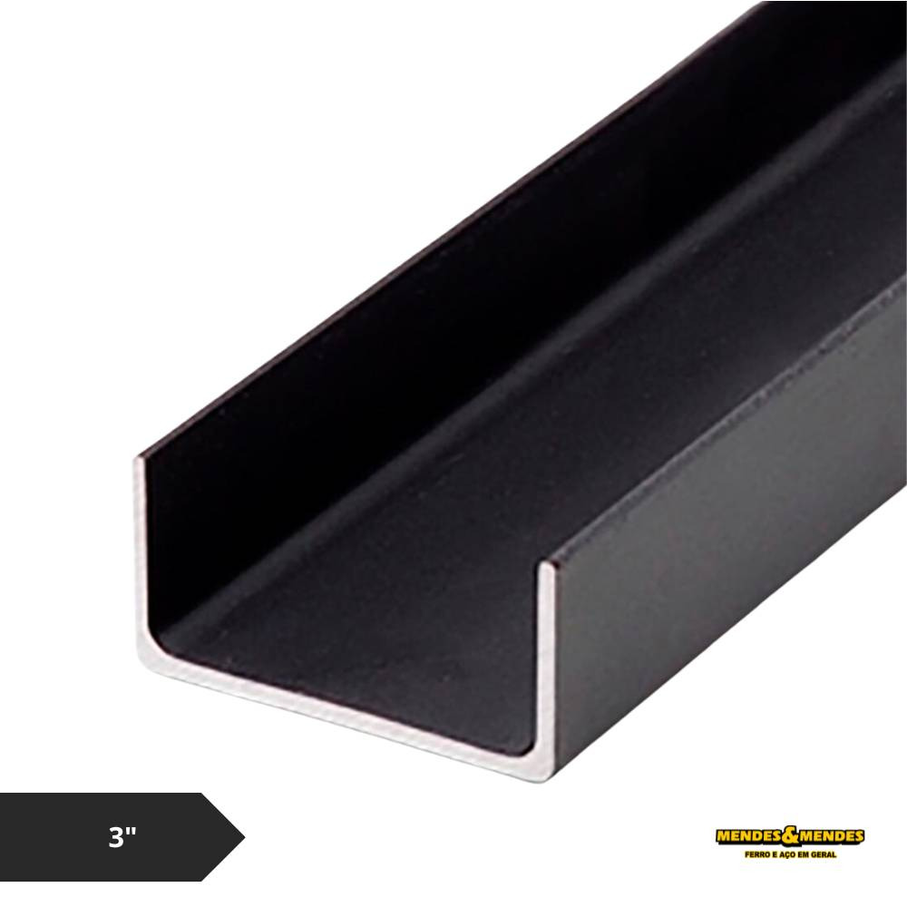 Perfil U Simples 75x40x2mm (3") - Durabilidade e Eficiência