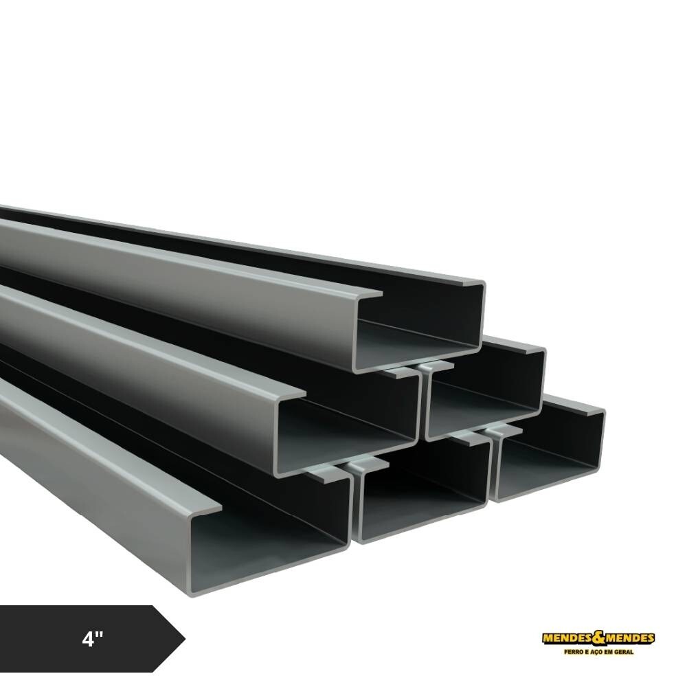 Perfil U Estrutural 100x40x17x2mm (4") - Resistência e Estabilidade